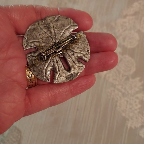 Metzke | Jewelry | Metzke Sand Dollar Brooch Pewter Metal | Poshmark